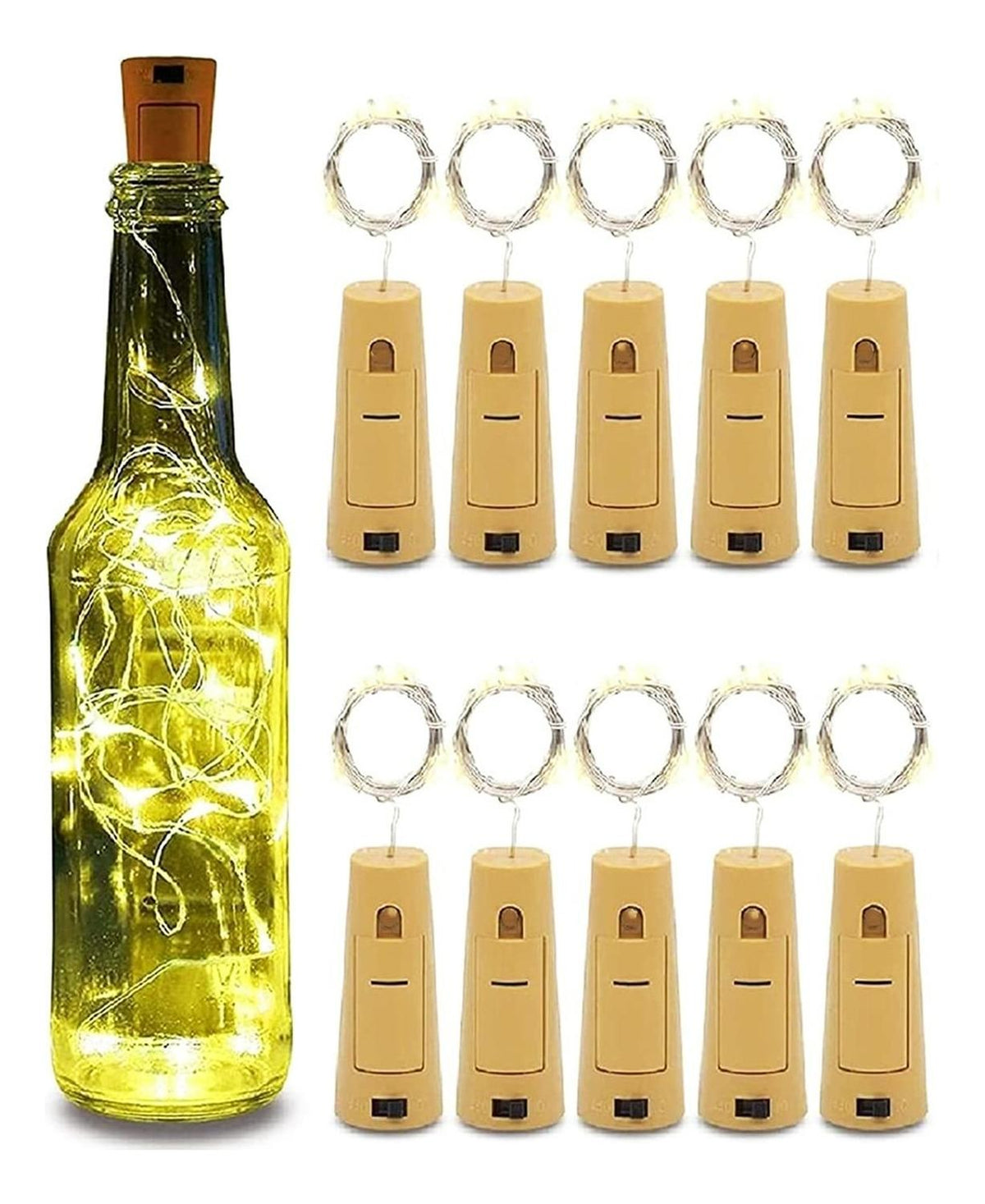 Luces Led Guirnalda Con Corcho Para Botella Hada Maxwell X10 — Builder ...